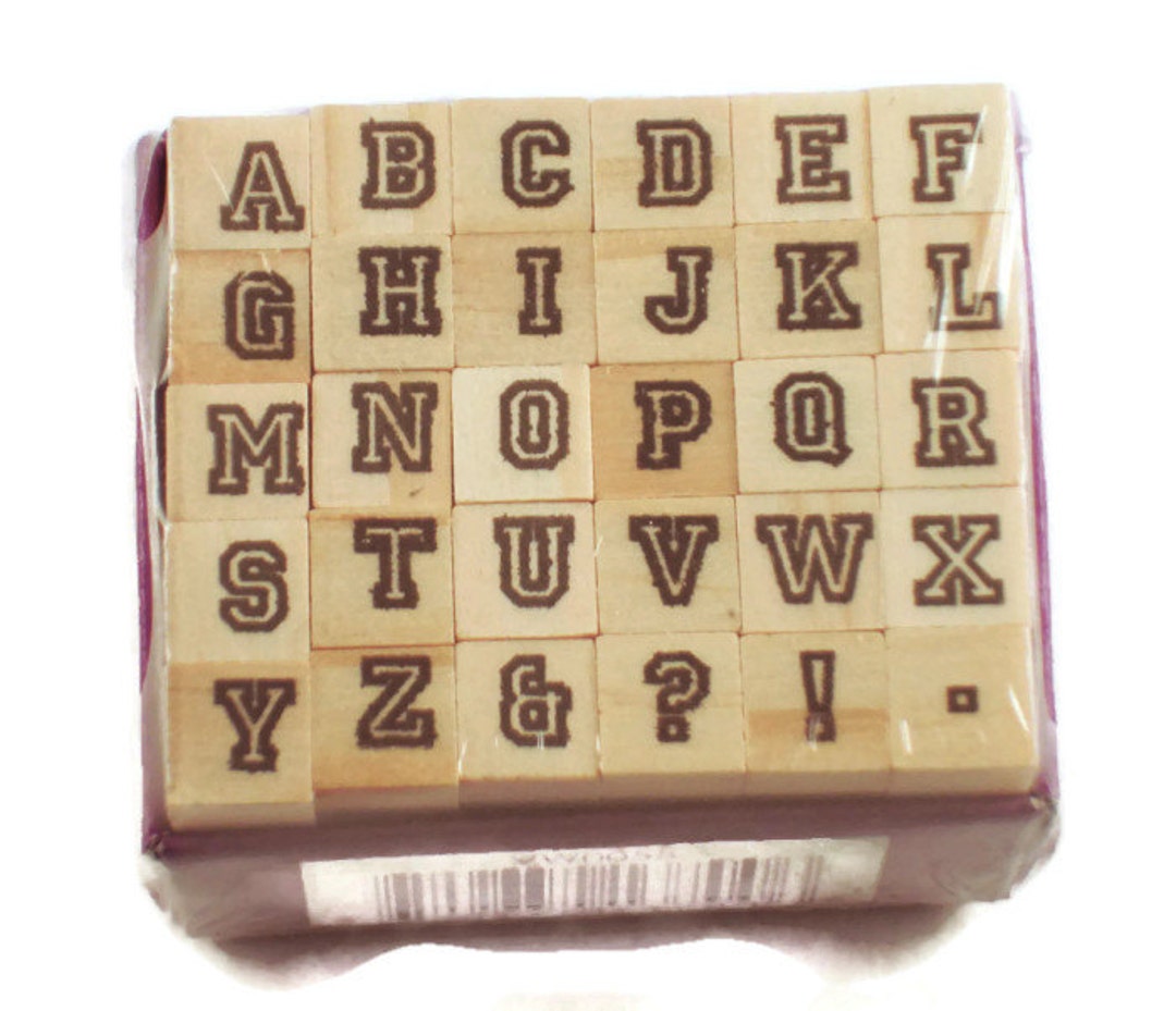 Mini Alphabet Rubber Stamp Set (ARS-2) - Etsy