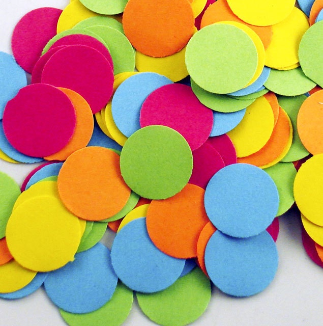 Funfetti Paper Large Confetti Dots in South Beach Mix 250 Pieces - Etsy