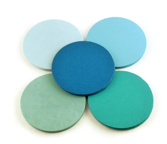 Three Inch Circles Paper Die Cut 3 Inch Circles in Ocean | Etsy