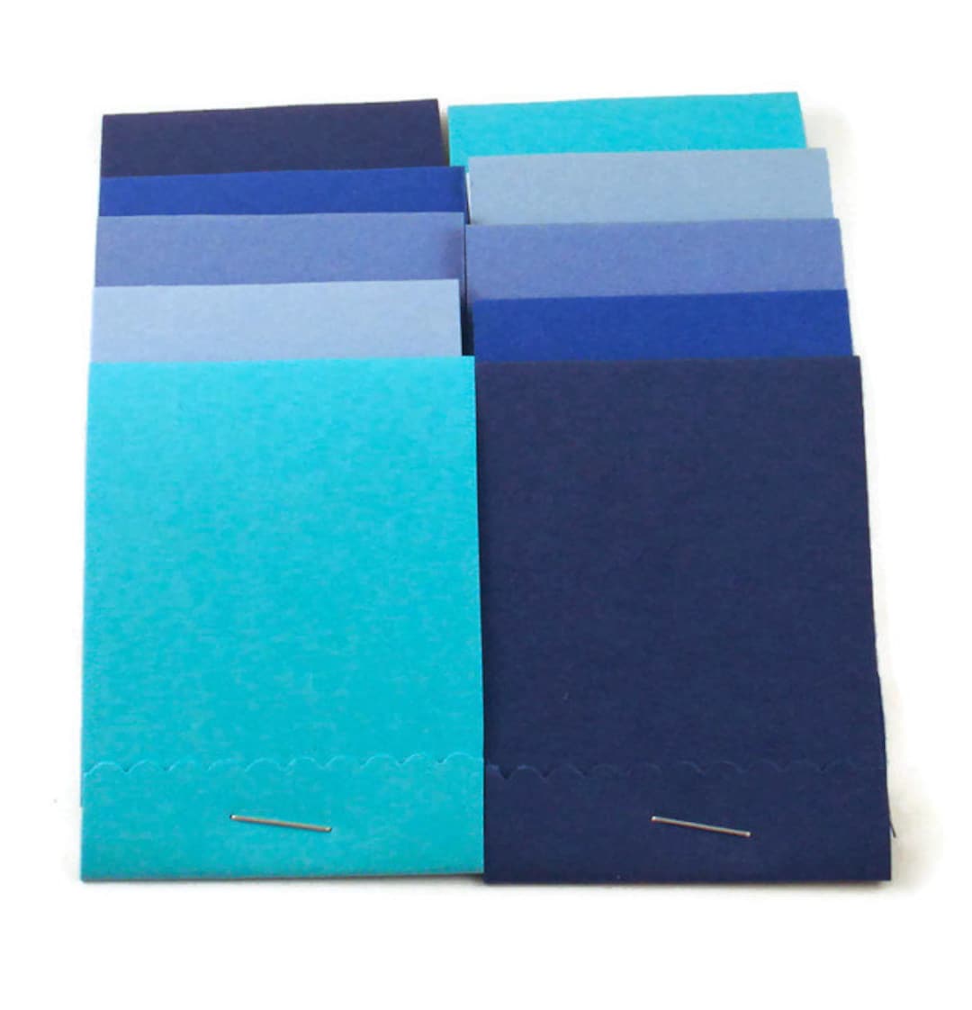 20 Matchbook Notepads Match Books Mini Note Pads in Jazzy Blues - Etsy