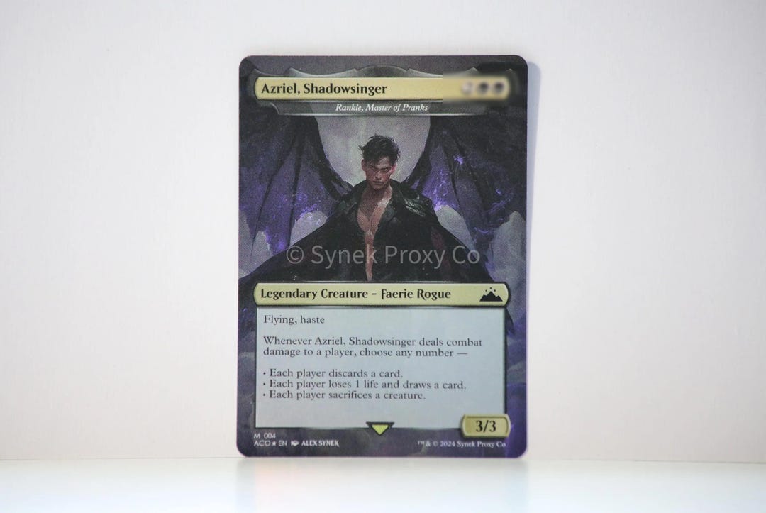 ACOTAR Series MTG Proxy Trading Card - Azriel, Shadowsinger (rankle ...