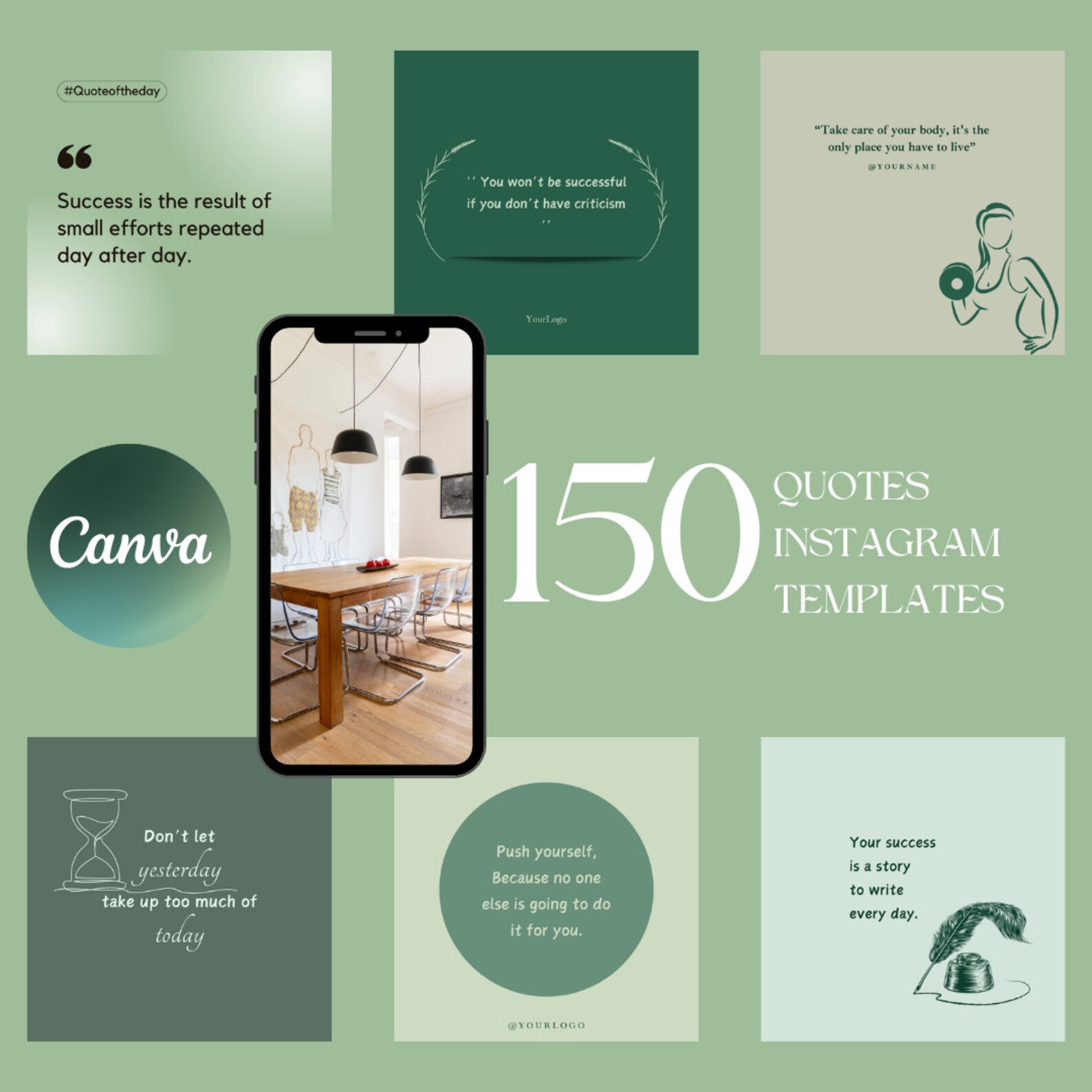 150 Inspirational Quotes Templates - Etsy