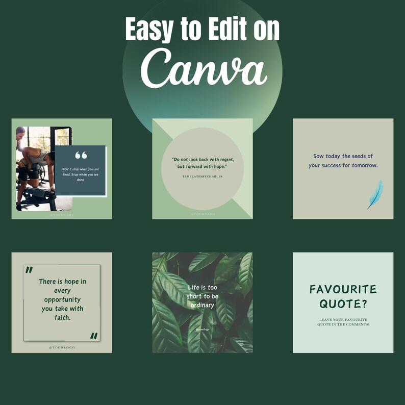 150 Inspirational Quotes Templates - Etsy