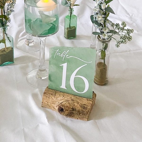 Sea Glass Table Number - Etsy