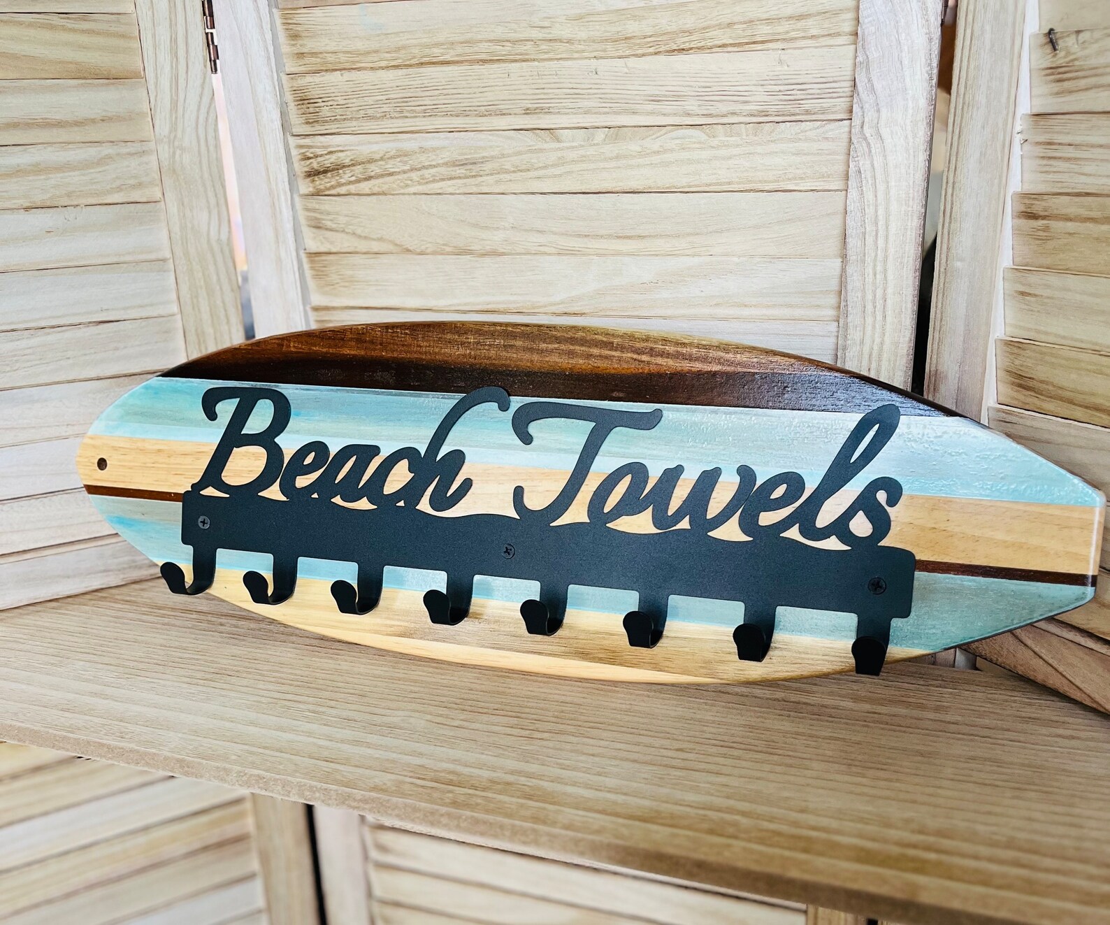 Surfboard Beach Towel Rack - Etsy