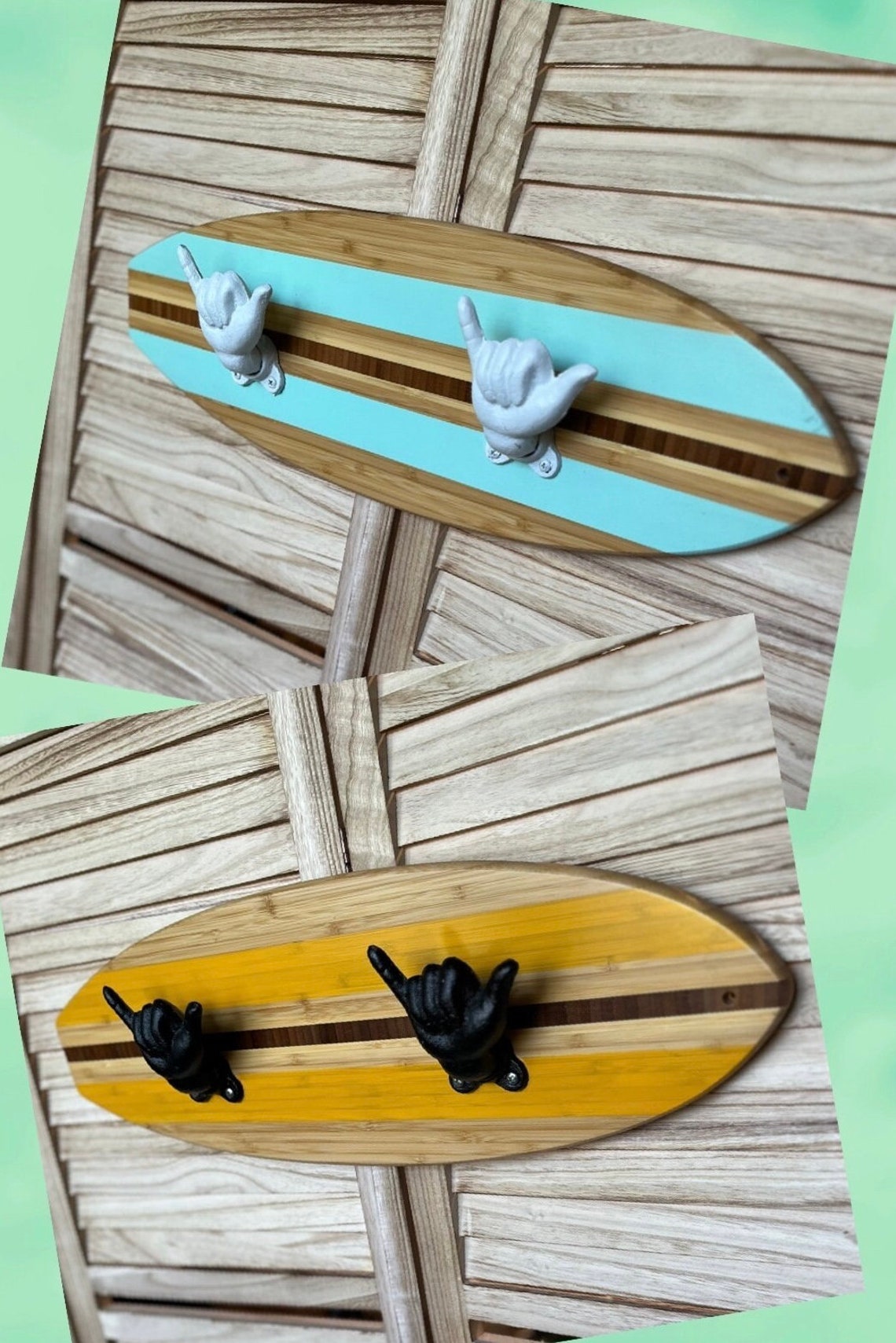 Surfboard Shaka Wall Decor - Etsy
