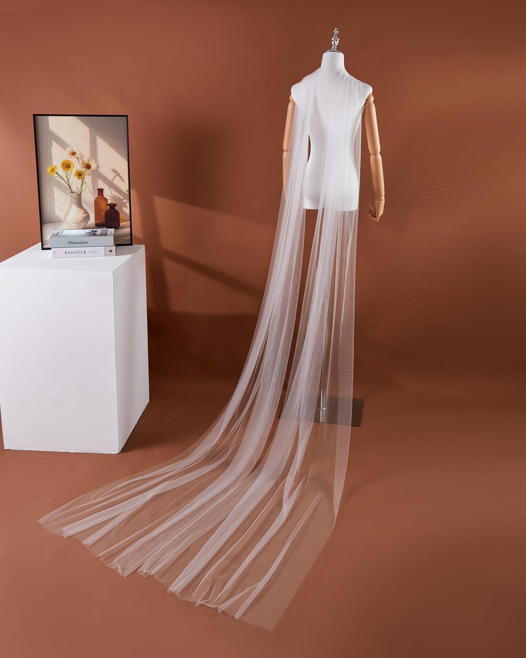 Sheer Tulle Bridal Scarf: Wedding Shawl, Hazy Shimmer (196in Length) - Etsy