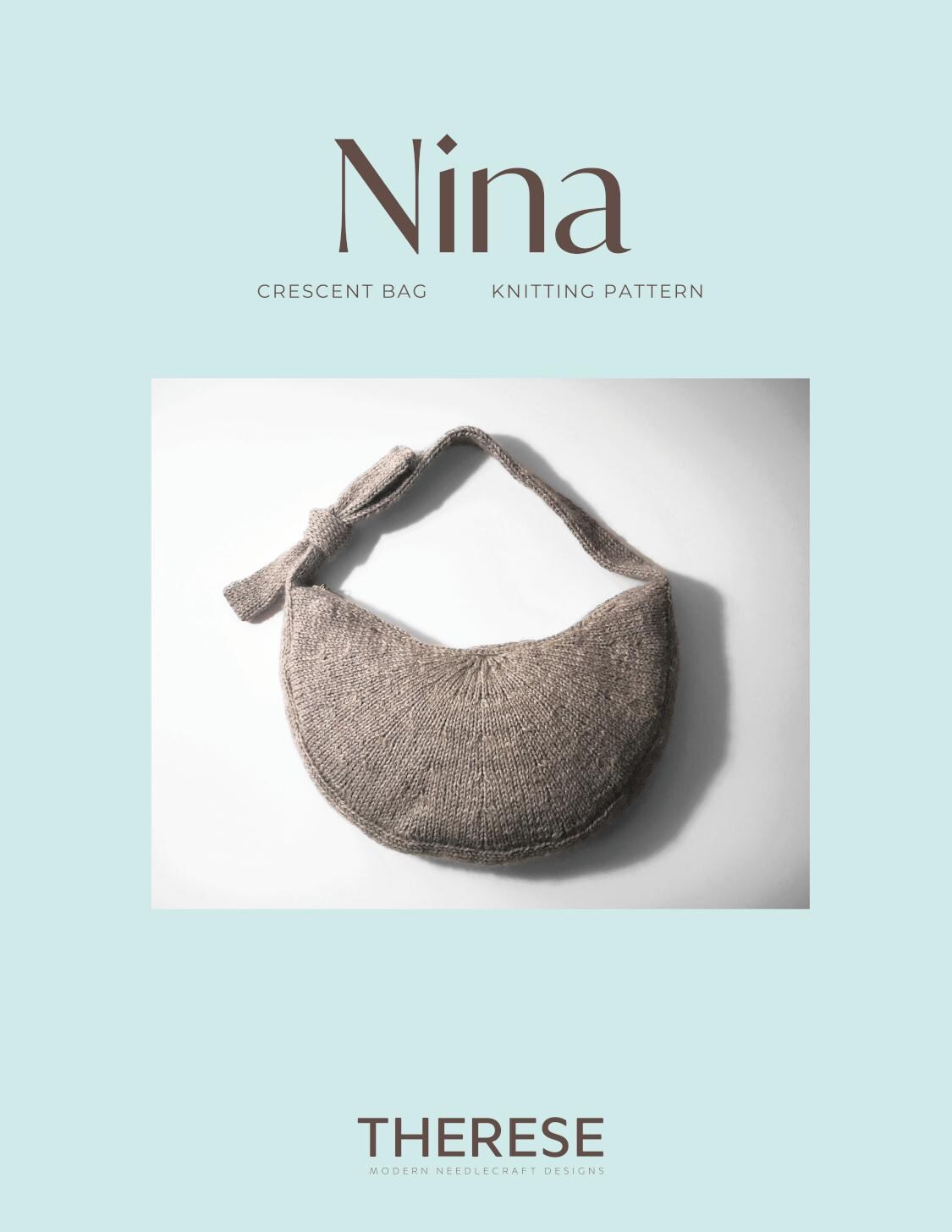 Knitted Crescent Bag Pattern: Stylish Knit Purse With Lining (PDF ...