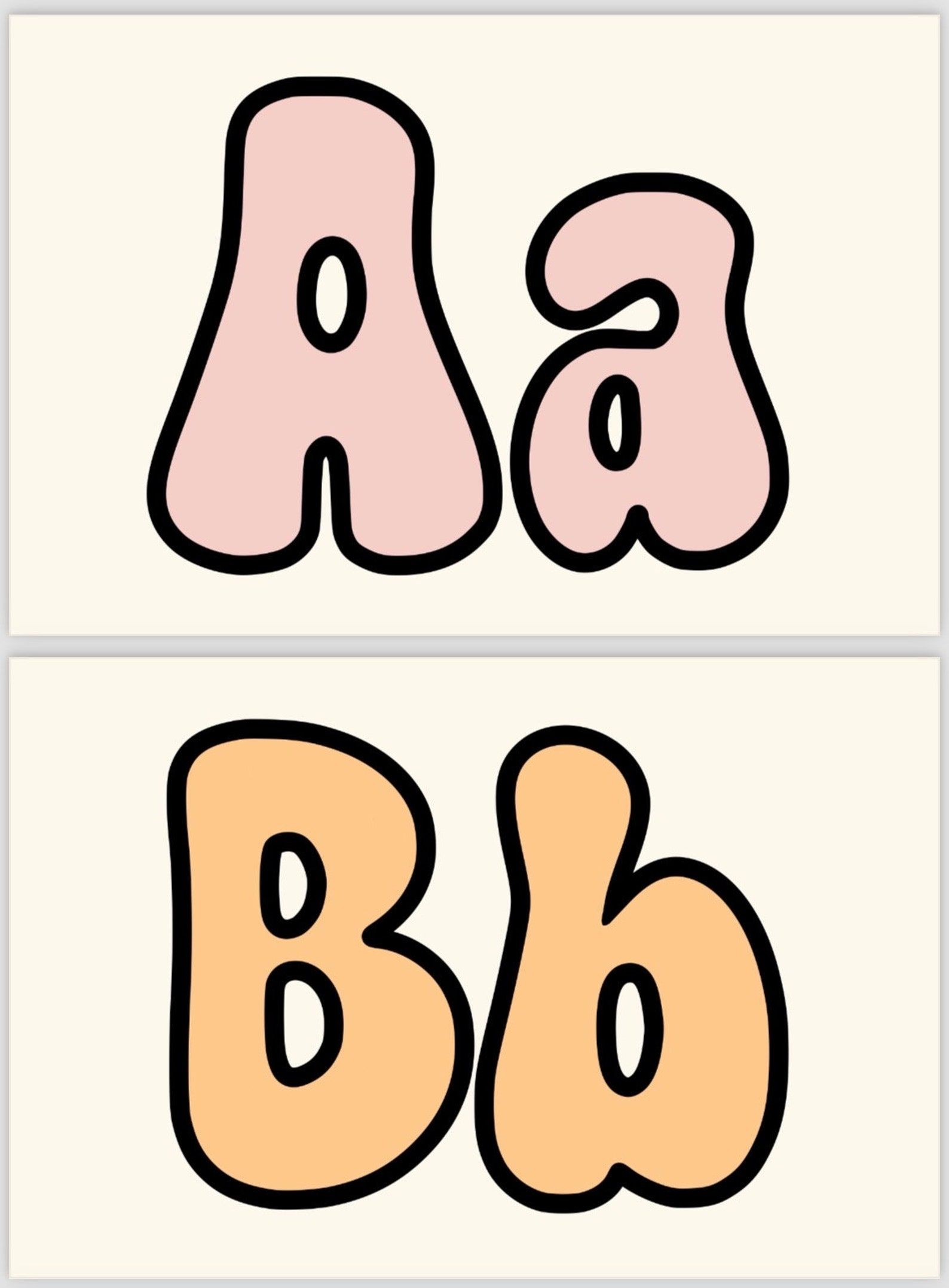 Groovy Alphabet Set Pdf - Etsy