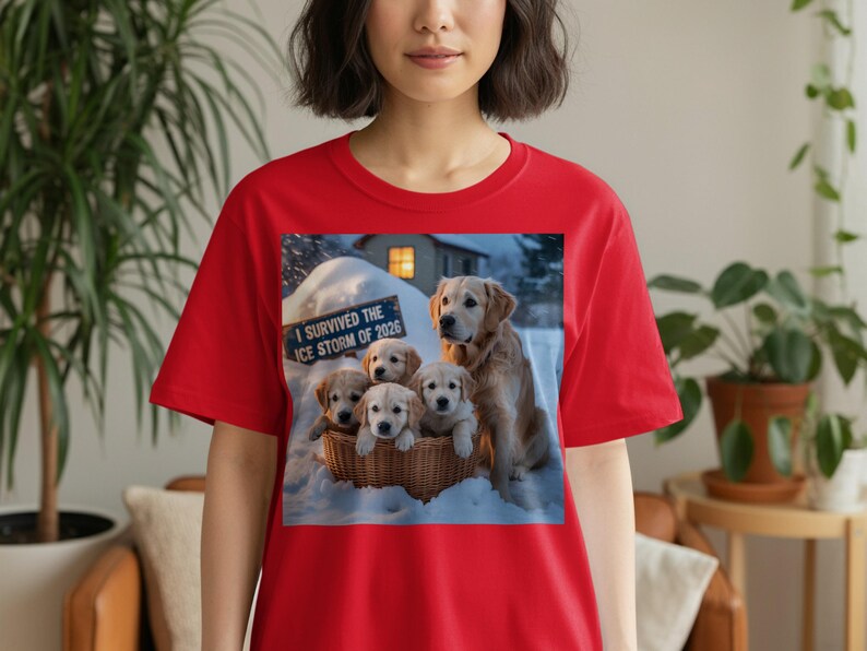 Golden Retriever T-shirt, Cute Puppy Shirt, Dog Lover Gift, I Survived ...