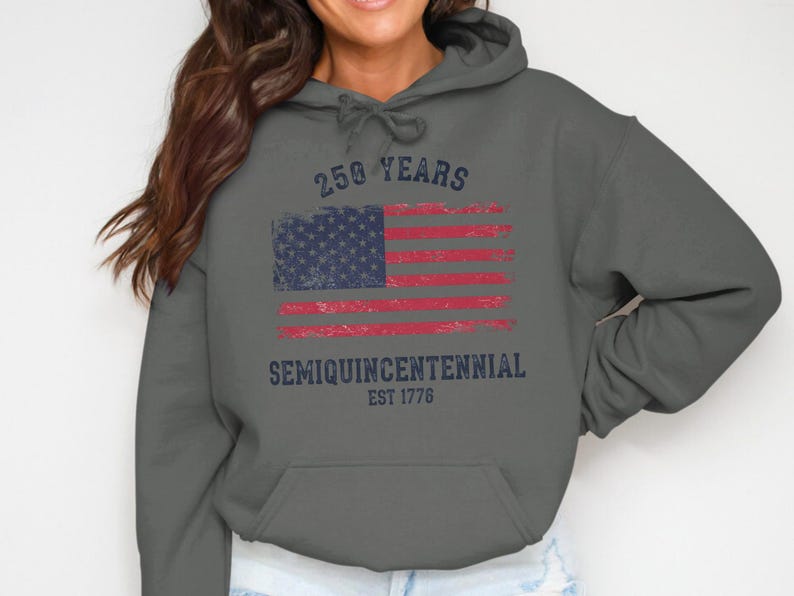 250 Years Semiquincentennial Hoodie, Patriotic Gift, USA Birthday ...