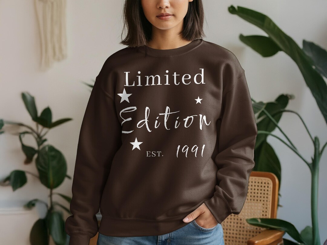 Limited Edition Sweatshirt, Established Year Sweatshirt, Birthday ...