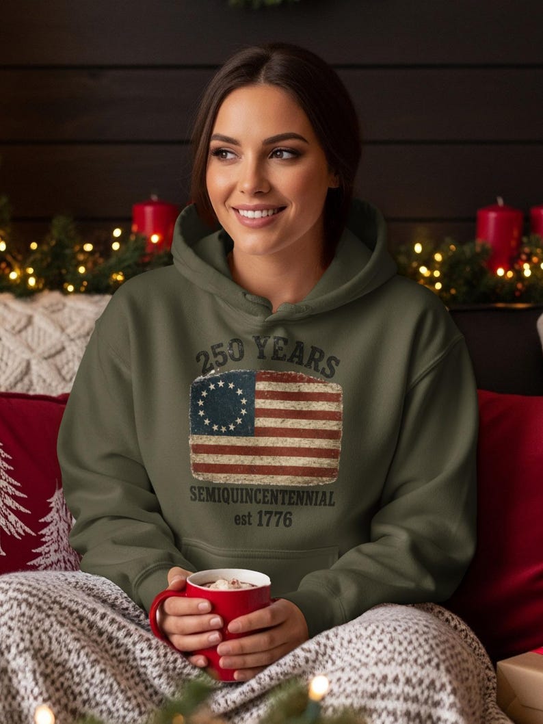 250th Anniversary Hoodie, American Flag Hoodie, Democratic Gift, USA ...