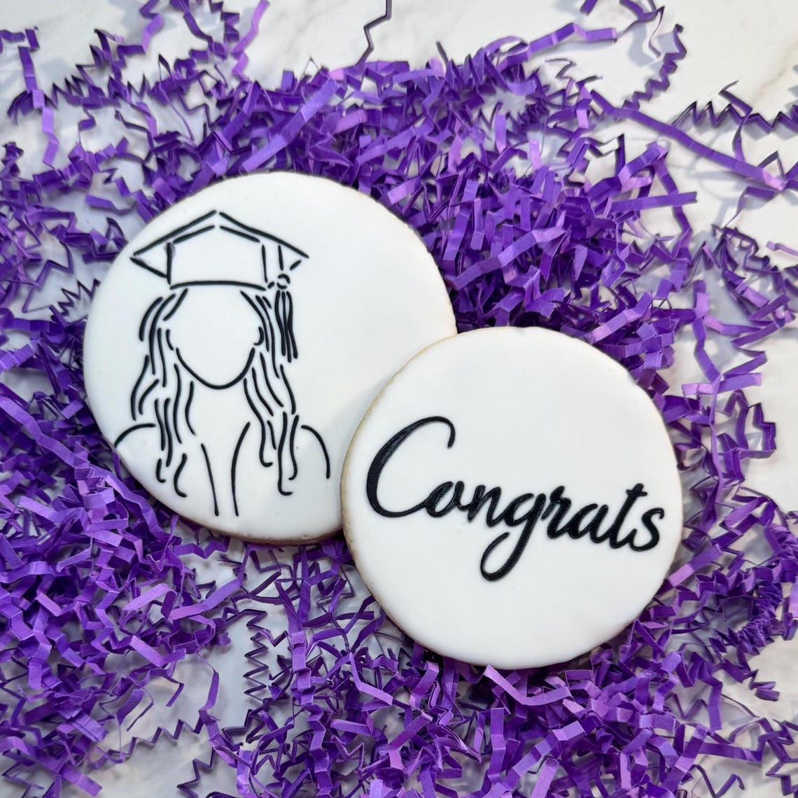 Custom Graduate Cookie Stencil Line Drawing Graduation 2025 Girl ...