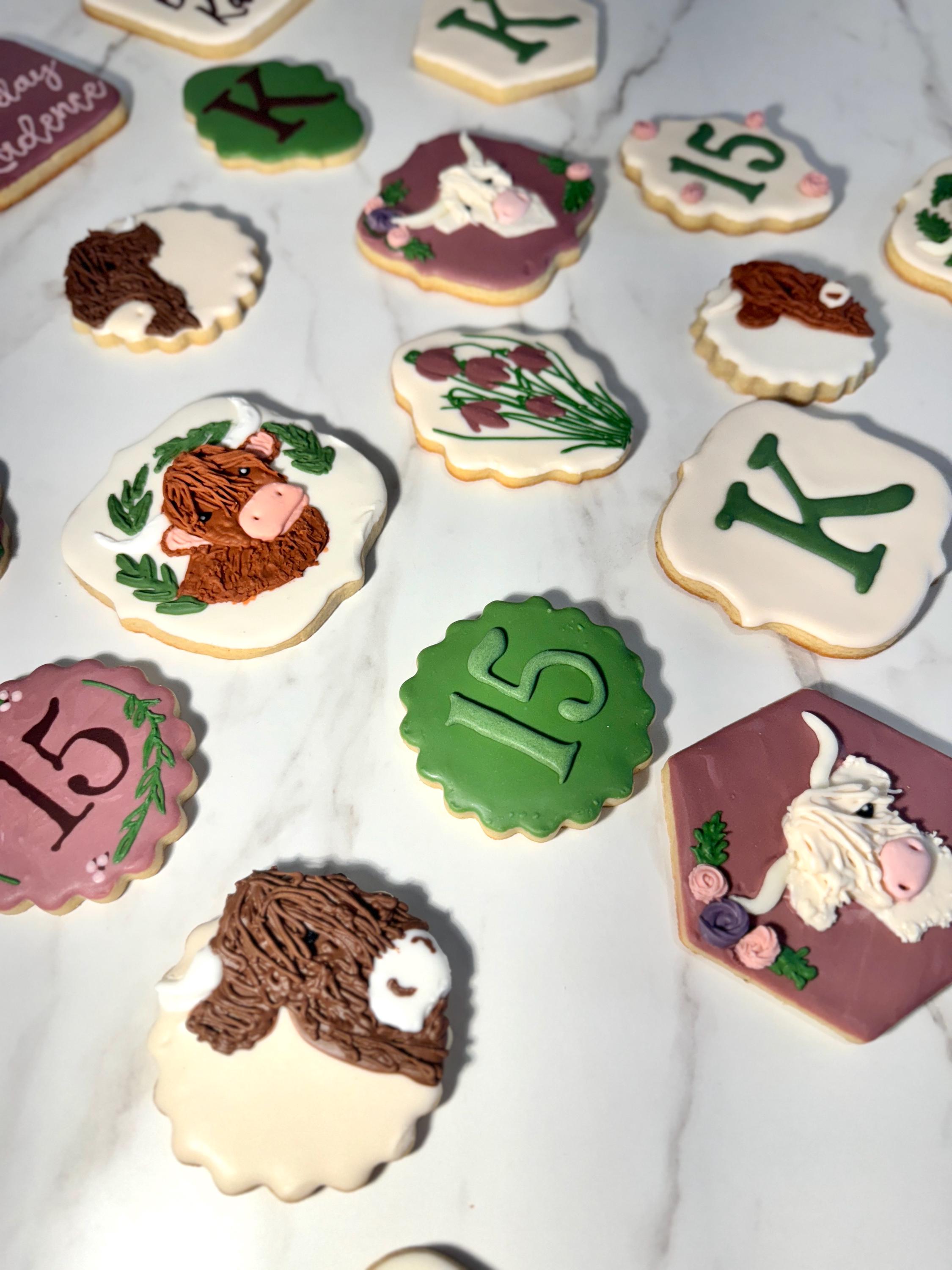 Highland Cow Birthday Cookie Set - Etsy