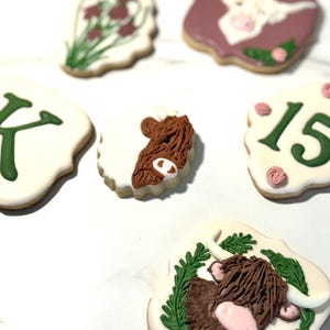 Highland Cow Birthday Cookie Set - Etsy