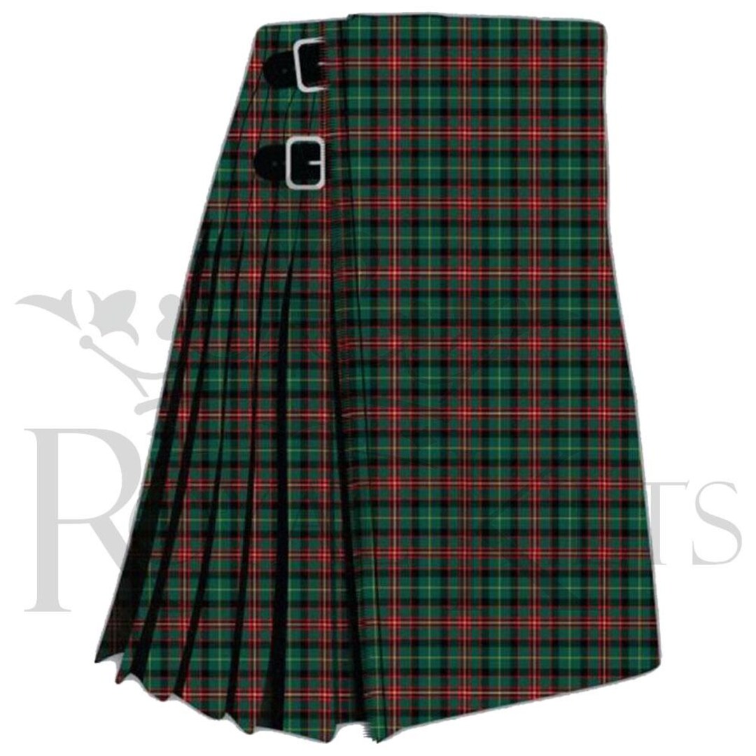 Highland Scottish Brown George Men's Handmade 8 Yard Tartan Kilt - Kilt ...