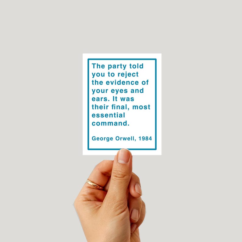 George Orwell 1984 Sticker Blue - Etsy
