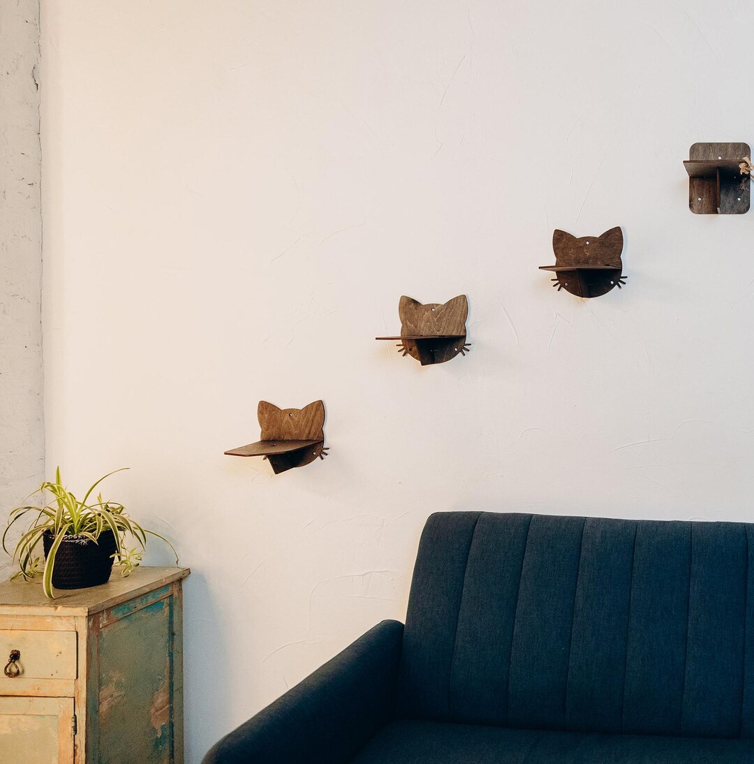 Set of Wall Climbing Steps for Cat, Wall Cat Furniture for Everyday ...