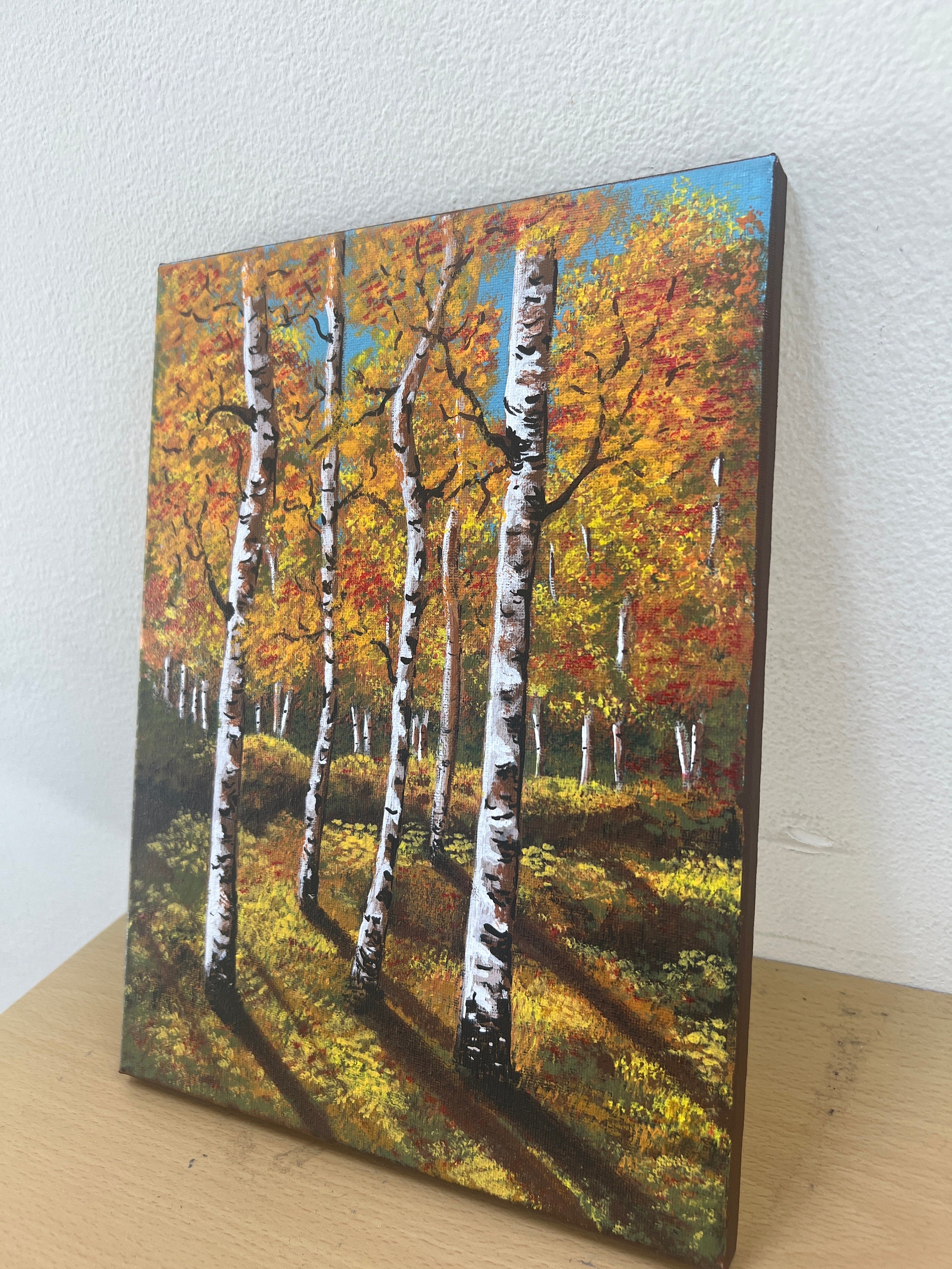 Canvas Painting, Tree Painting, Forest Painting - Etsy