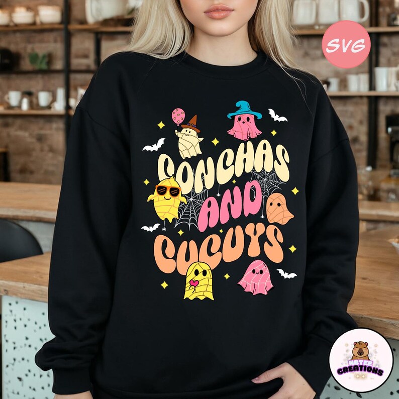 Conchas and Cucuys Svg, Png, Pdf, Dxf, Eps Mexican Ghost Svg, Spooky ...