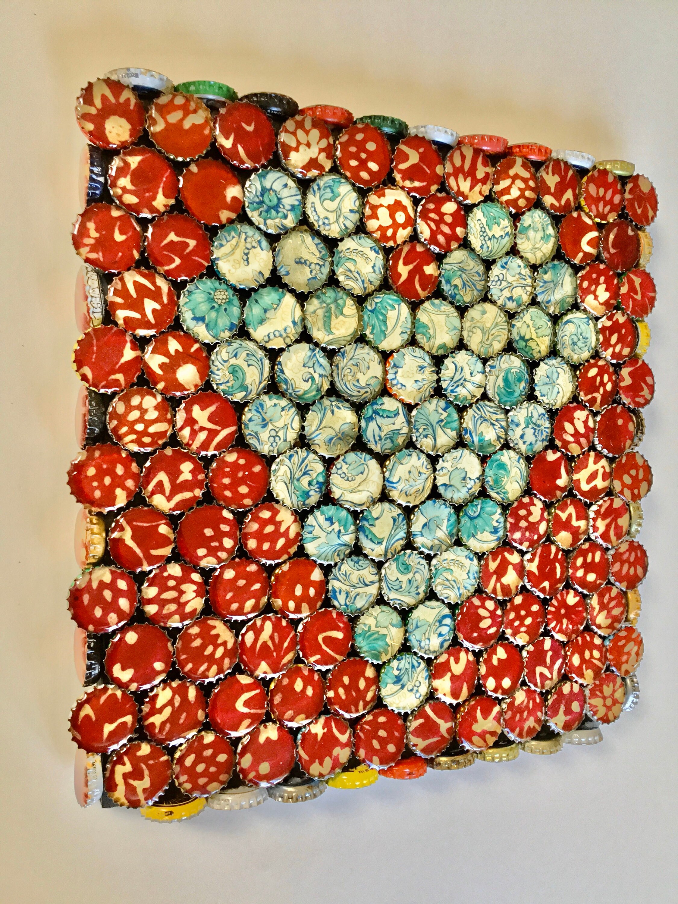 Blue Heart, Bottle Cap Heart, Love Art - Etsy