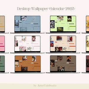 Desktop Wallpaper Calendar | 2024 Calendar + 2025 Calendar | 12 Month ...
