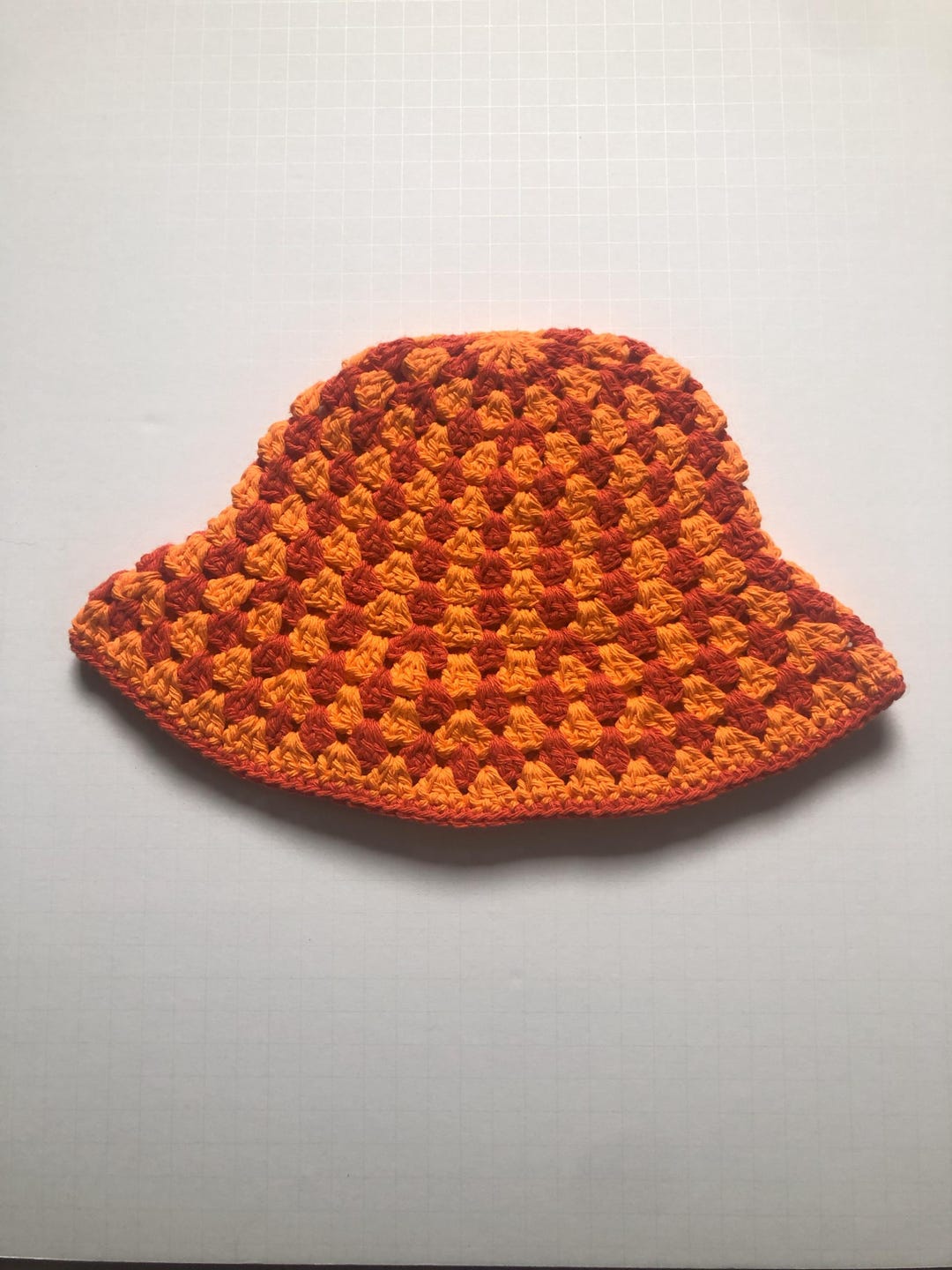 Tangerine Crochet Bucket Hat - Etsy