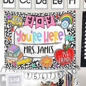 Personalized Classroom Tapestry, Yay You're Here Tapestry, Classroom ...