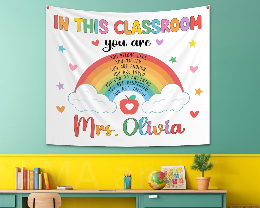 Groovy Classroom Decor, Personalized Classroom Banner, in This ...