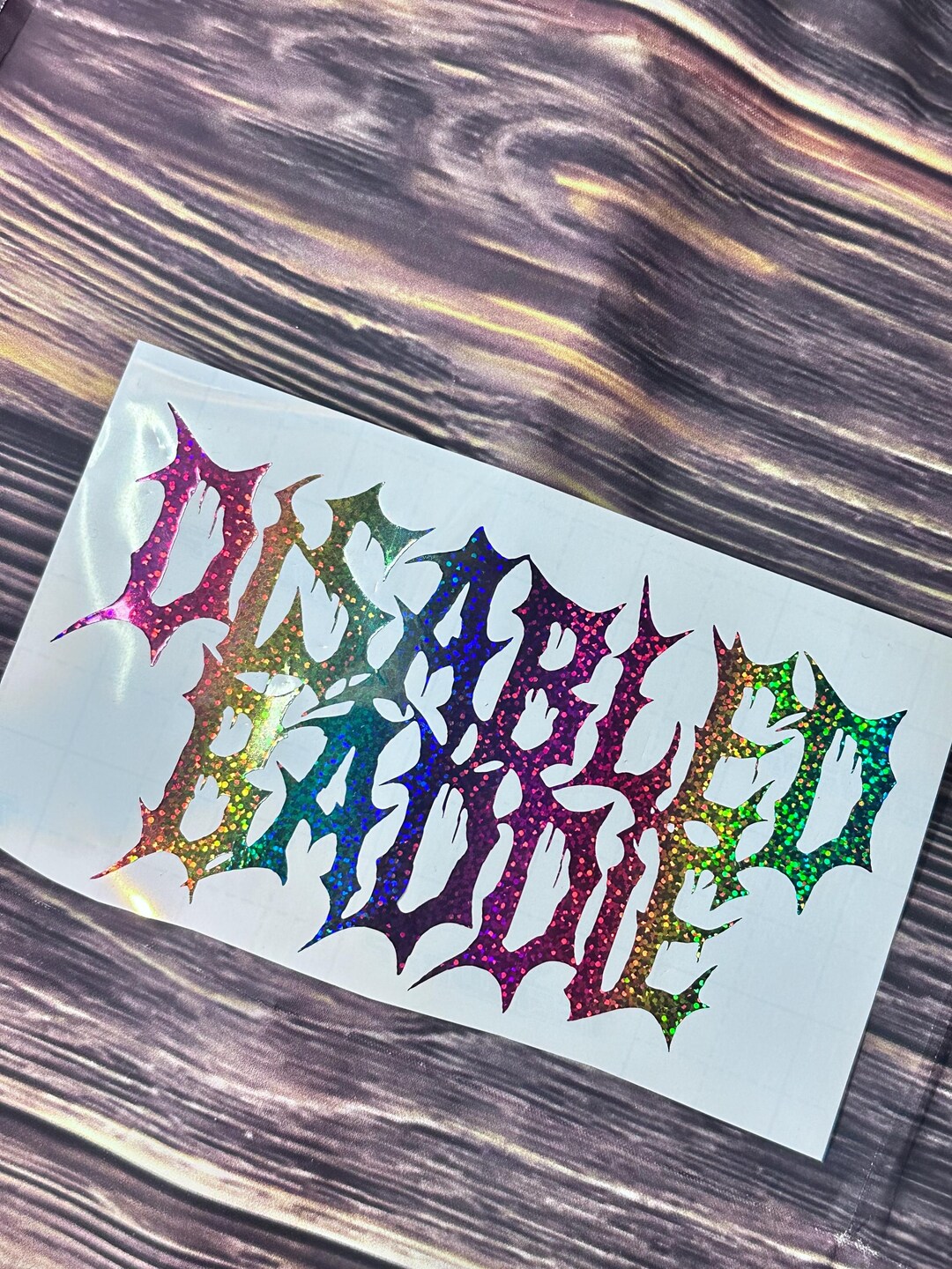 Disabled Baddie Rainbow Holographic Vinyl Decal - Etsy