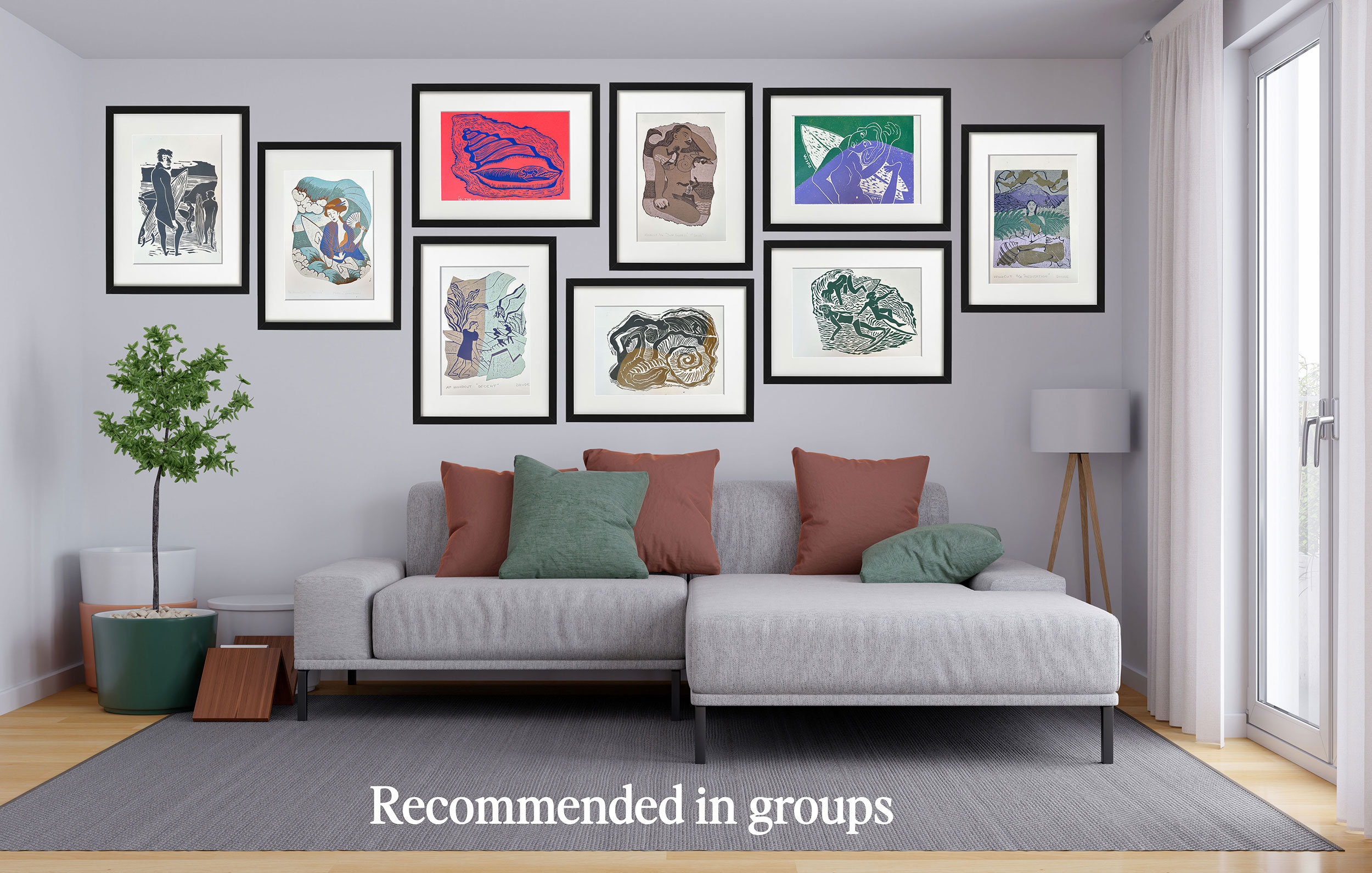 3 Turns - Surfing Art - Woodcut Print by Marc Zimmerman - Etsy UK