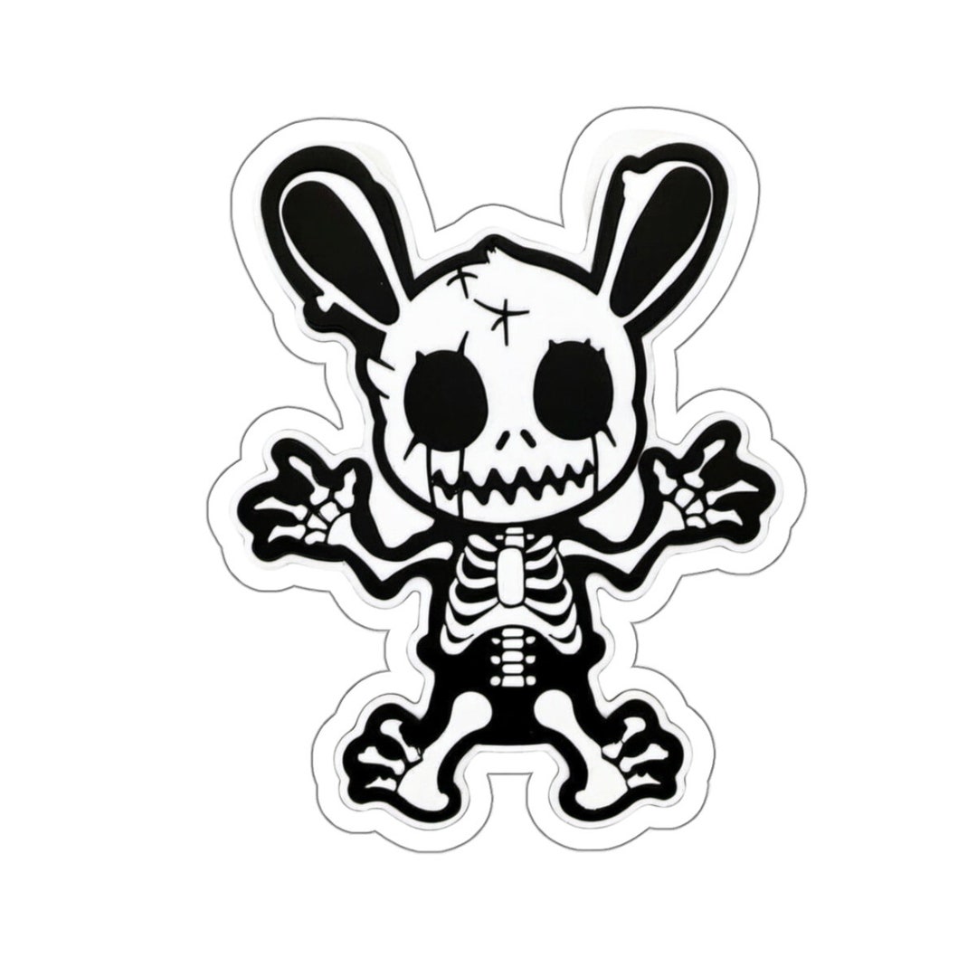 Cute Animal Skeleton Stickers Kiss-cut, Spooky Vibe Perfect for ...