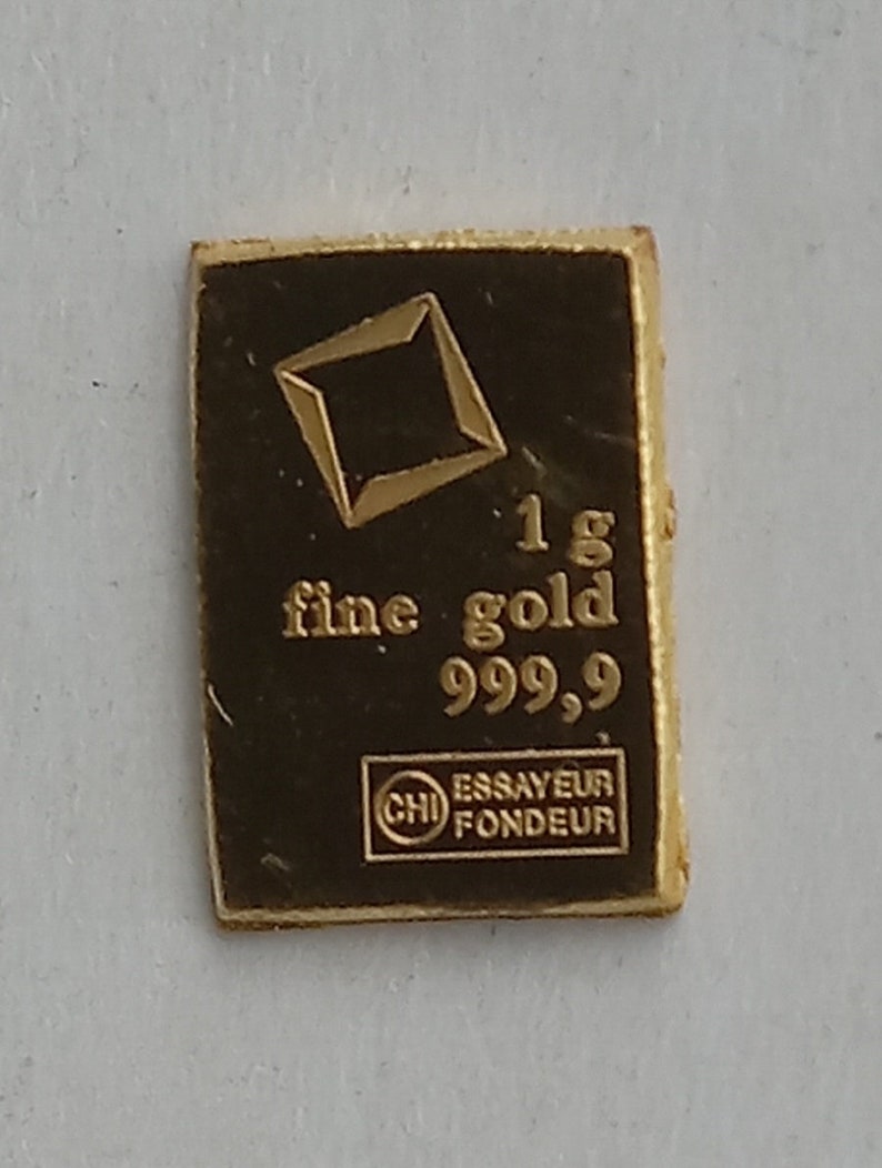 1 Gram Fine Gold Bar - Etsy