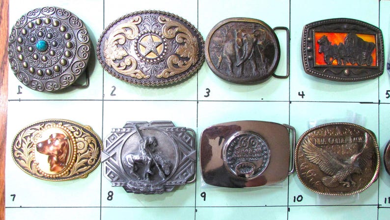 Vintage Collectible Belt Buckles 50s 60s 70s - Etsy