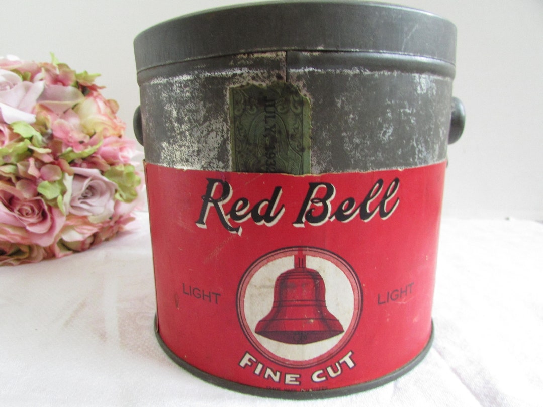 Vintage Red Bell Tobacco Fine Cut Tin Litho - Etsy