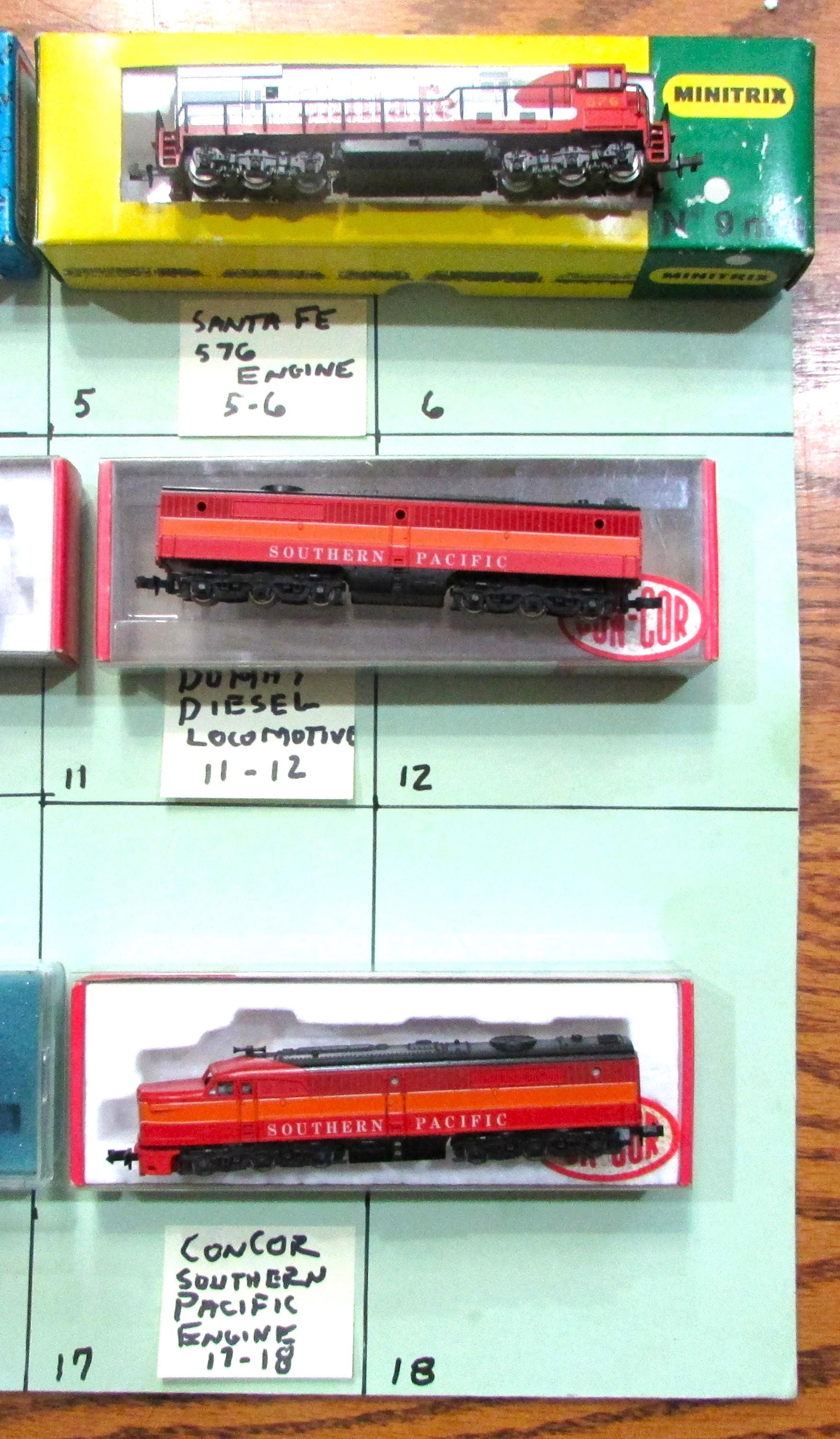 Vintage N Scale Con-cor Union and Southern Pacific and Sante Fe Train ...