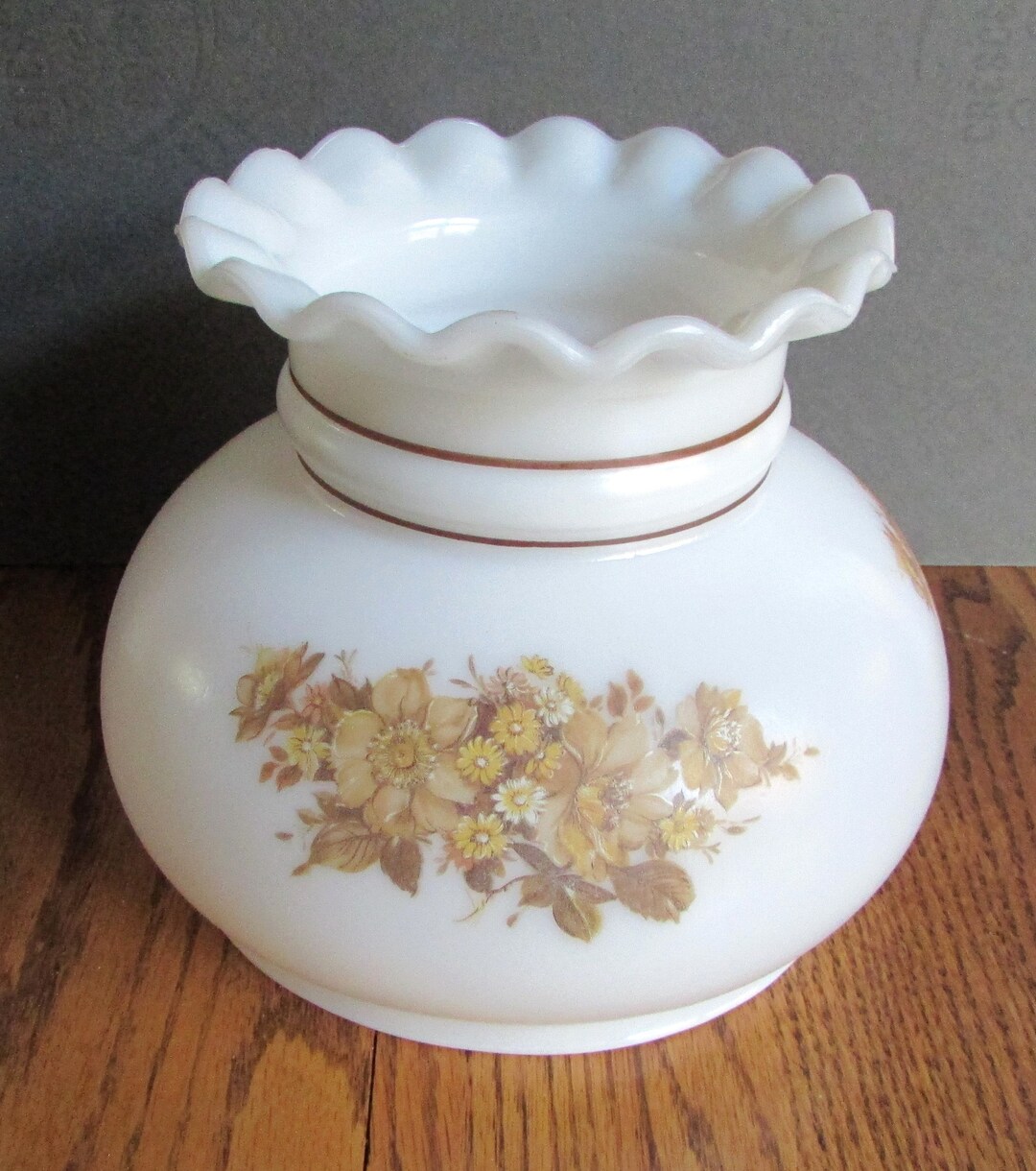 Vintage Floral Flower Bouquet 6 3/4" Fitter Glass Lamp Shade - Etsy