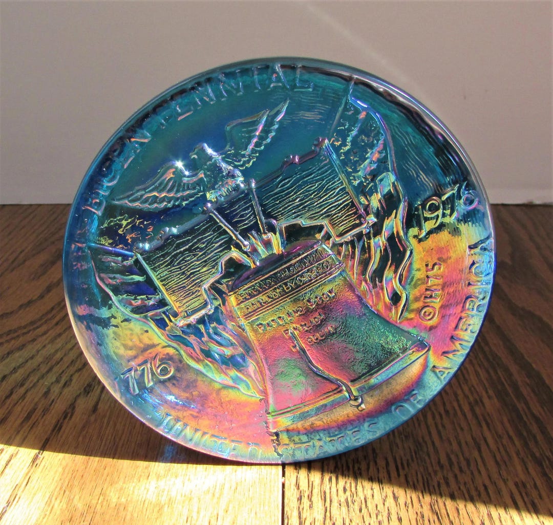 Vintage 1776 -1976 American Bicentennial Glass Souvenir Liberty Bell ...