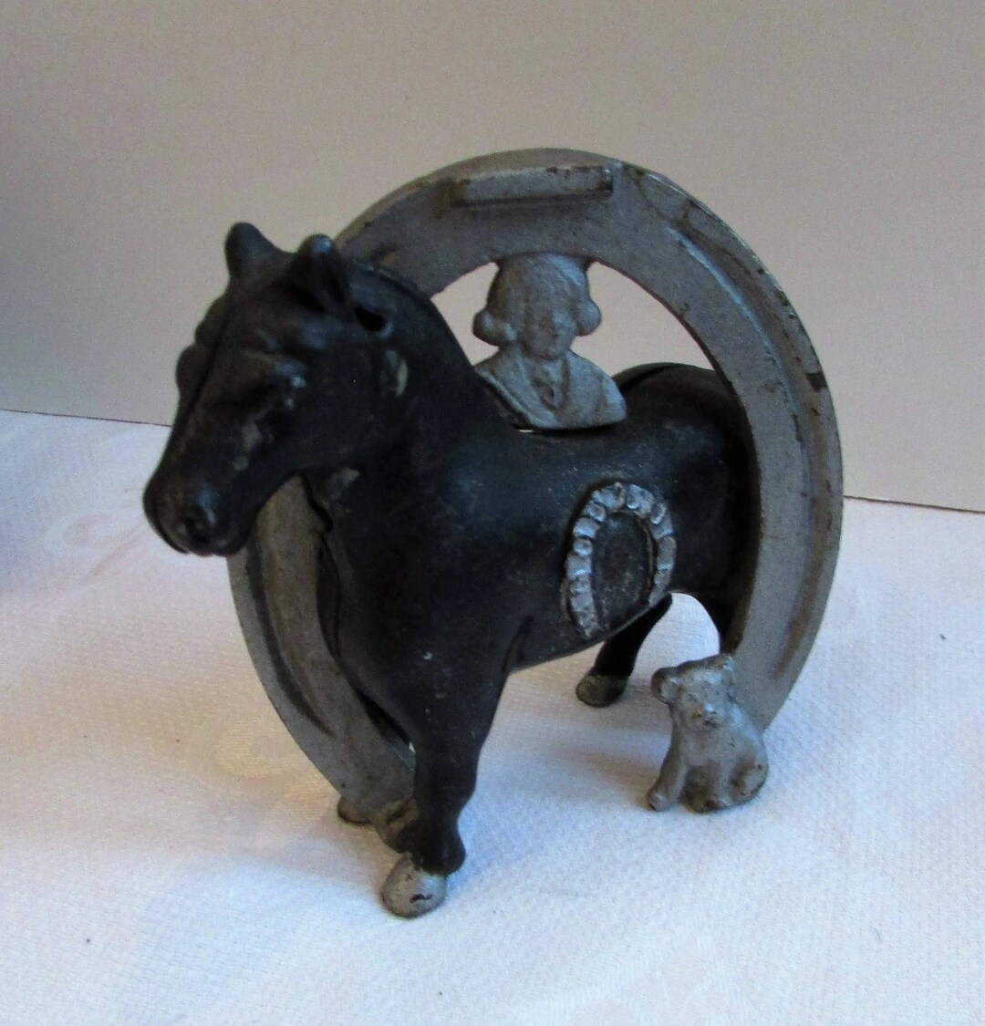 Vintage Buster Brown Goodluck Horse Shoes Arcade Cast Iron Bank - Etsy