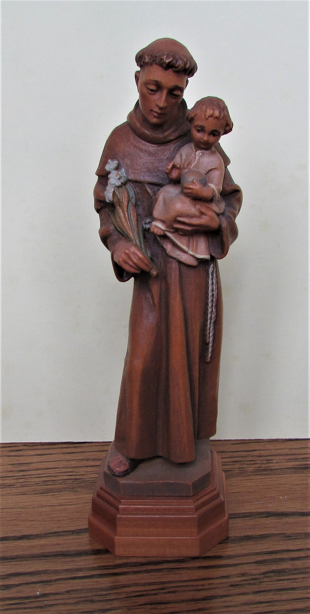 Antique Hand Carved Wood Anri Saint Antony/athony Figurine - Etsy