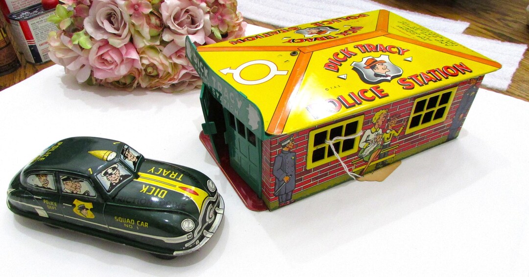 Vintage Marx Dick Tracy Police Station Complete With Squad Car - Etsy