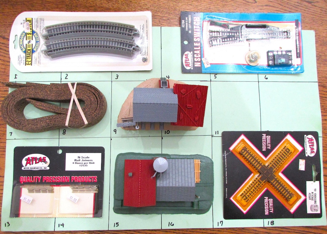 Vintage N Scale Train Extras Cars Trucks Figures Buildings Sold by the ...