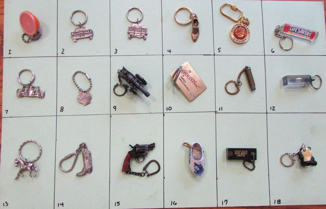Vintage Collectible Key Chains 50s 60s 70s - Etsy