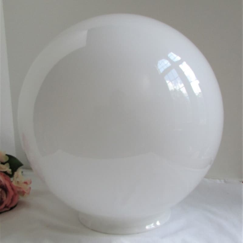 White Glass Globe - Etsy