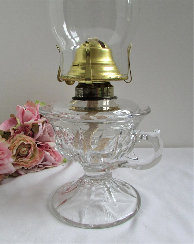 Beautiful Vintage Lomax Duncan Bar Glass Oil Finger Lamp - Etsy
