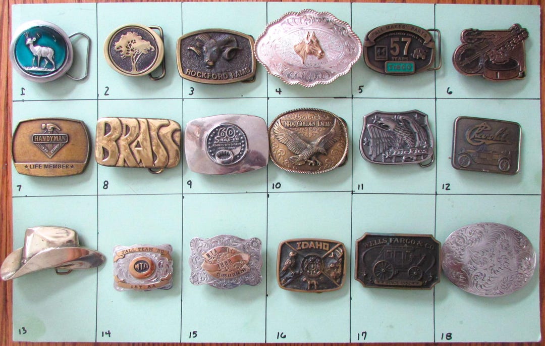 Vintage Collectible Belt Buckles 50s 60s 70s - Etsy