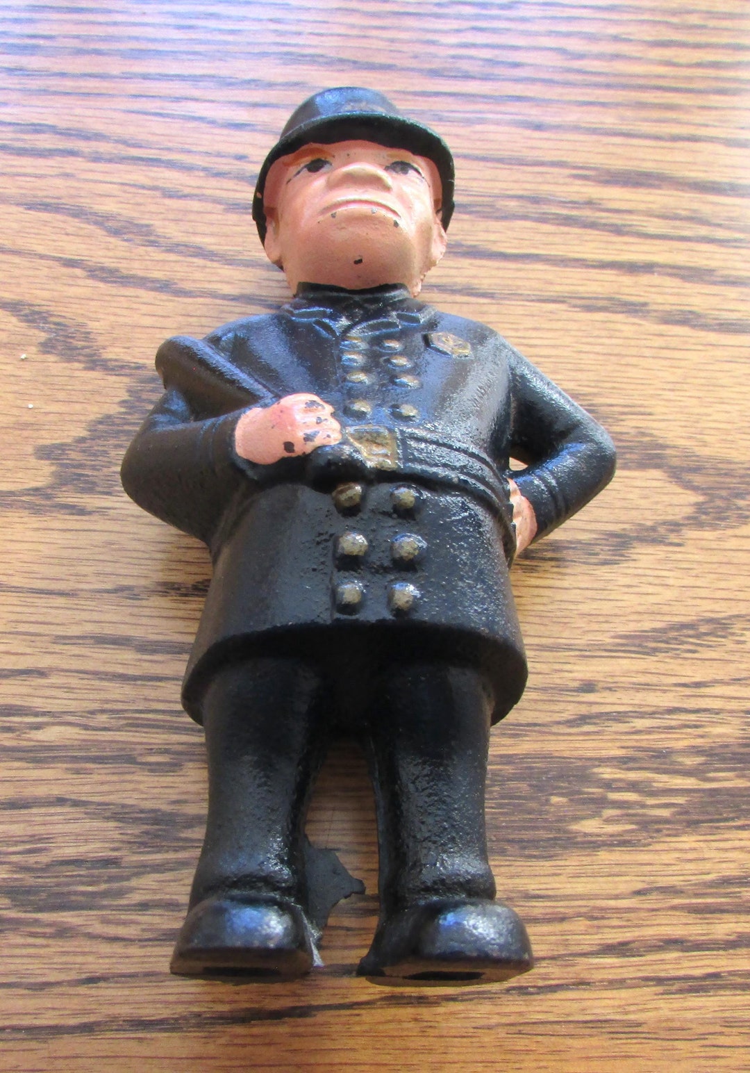Vintage Cast Iron Bobby Police Officer Still Bank - Etsy