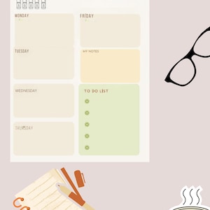 Printable Productivity Day Planner Diary Diary Insert Pdf Organize ...