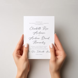 Elegant Female Hands Holding White Greeting Card Mockup Birthday ...